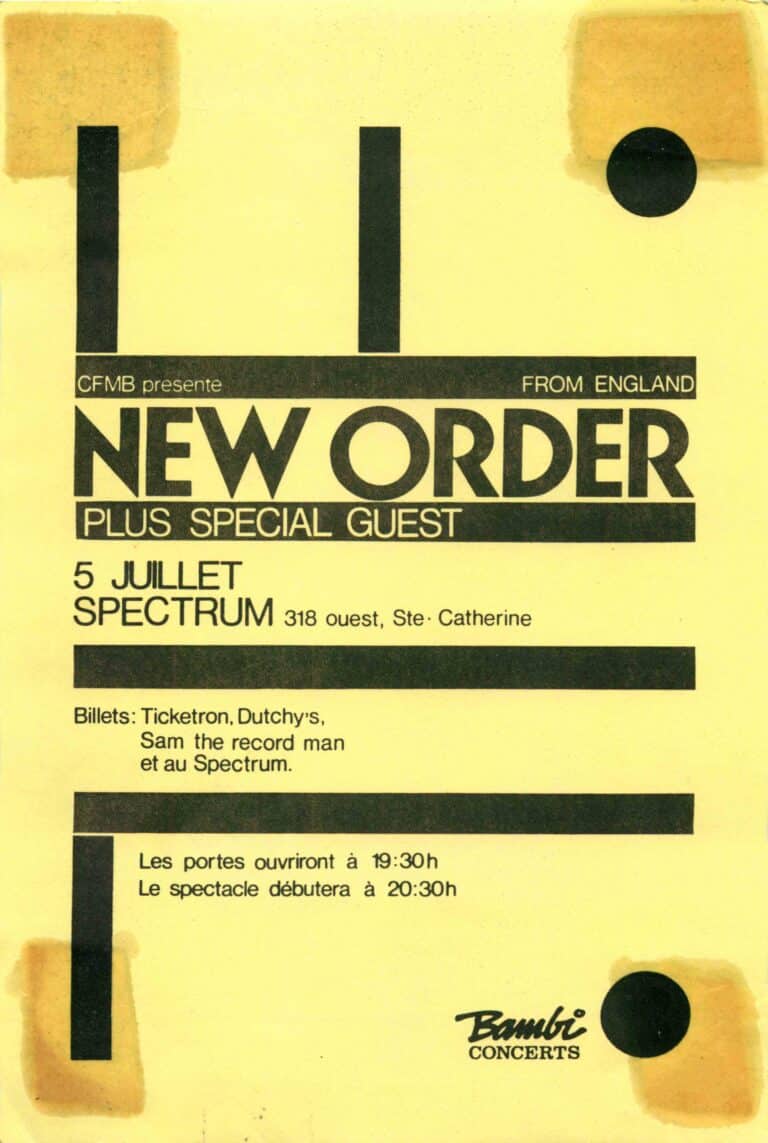 Spectrum de Montréal - Montréal Concert Poster Archive
