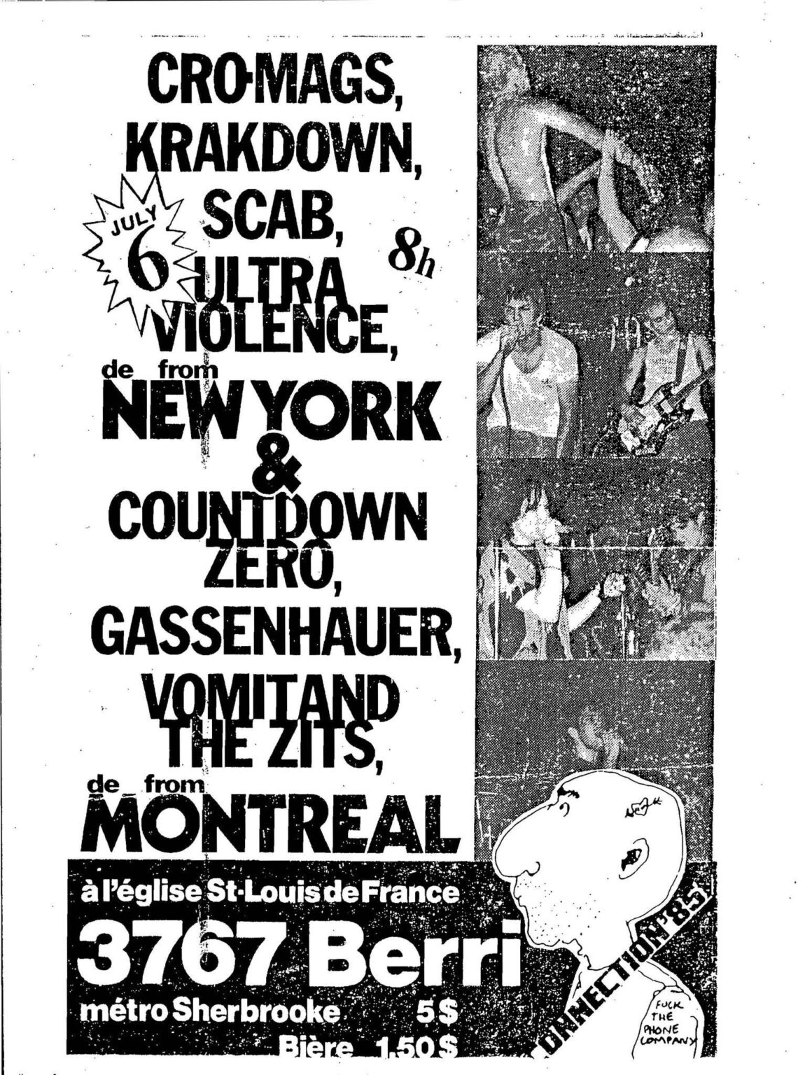 1985 - Montréal Concert Poster Archive