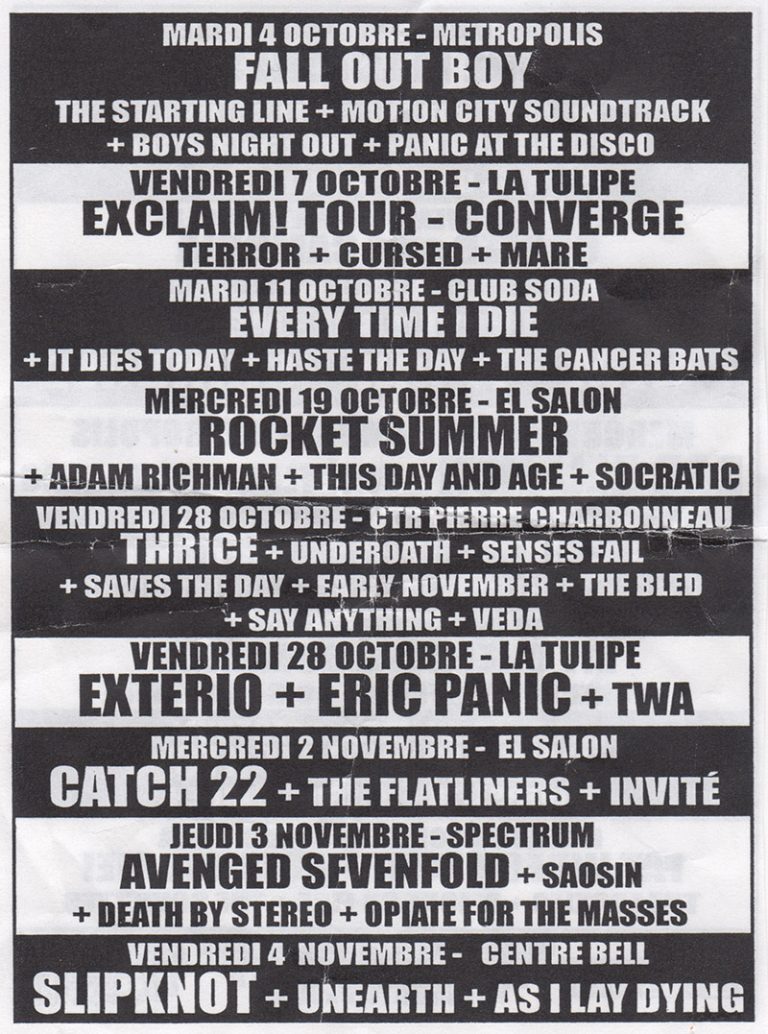 Spectrum de Montréal - Montréal Concert Poster Archive